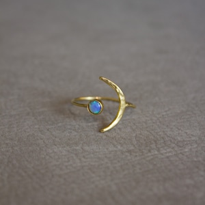 Moon Jewelry / Simple Moon Ring / Stacking Ring / Gold, Rose Gold ...