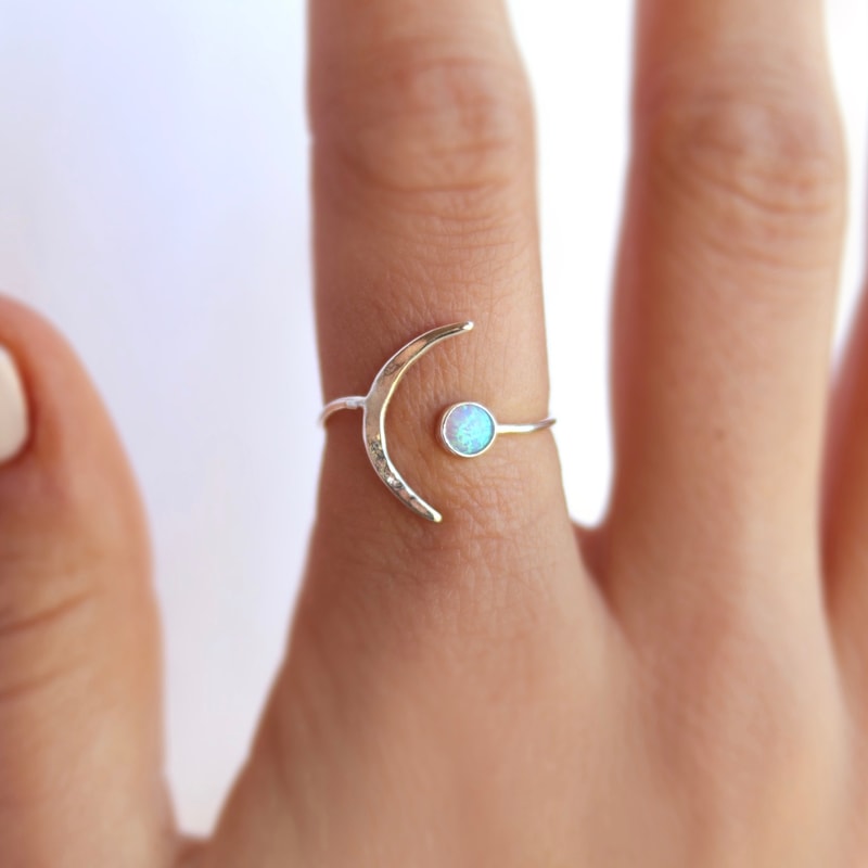 Moon Ring - Etsy