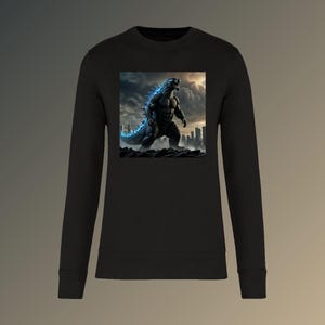 Fierce Godzilla Monster Creature in City Skyline at Dusk - Clipart for ...