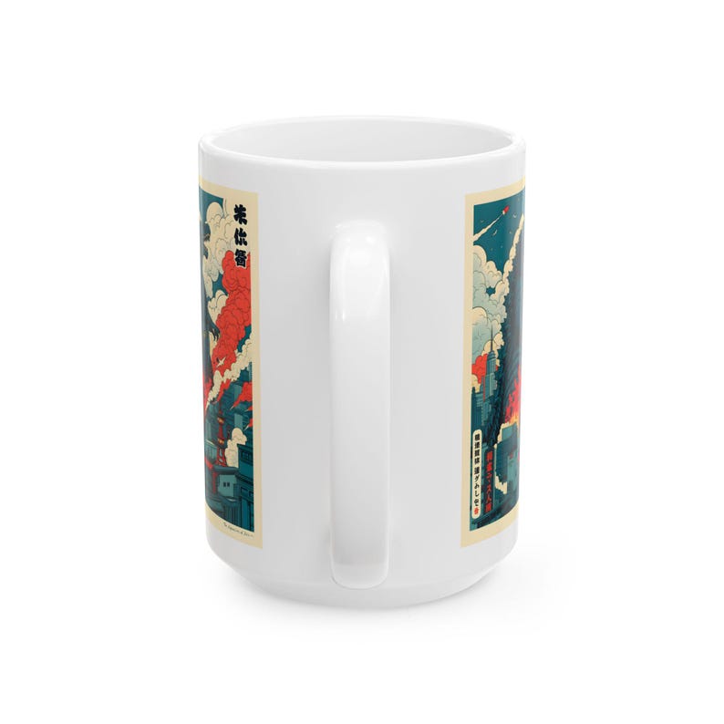 Vintage Godzilla Decor Ceramic Coffee Mug, Retro Japanese Artwork - Etsy