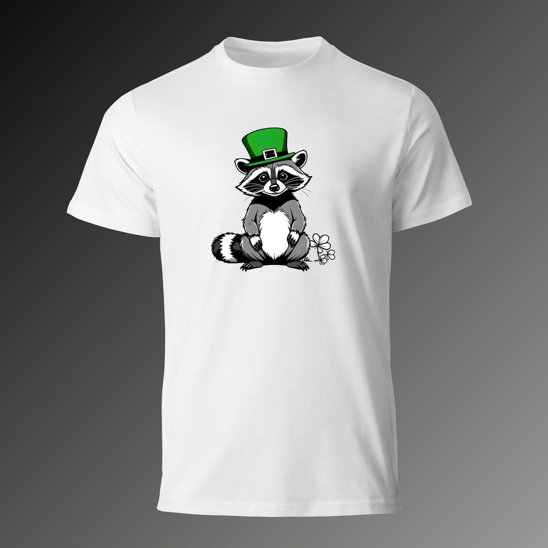 10 St. Patrick’s Day Raccoons PNG Clipart - Funny Irish Raccoon PNG ...
