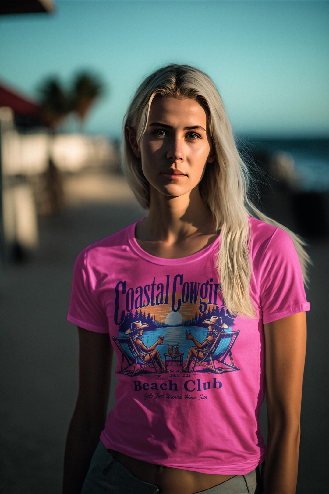 Coastal Cowgirls Beach Club Clipart PNG Perfect for Cowgirl Summer ...