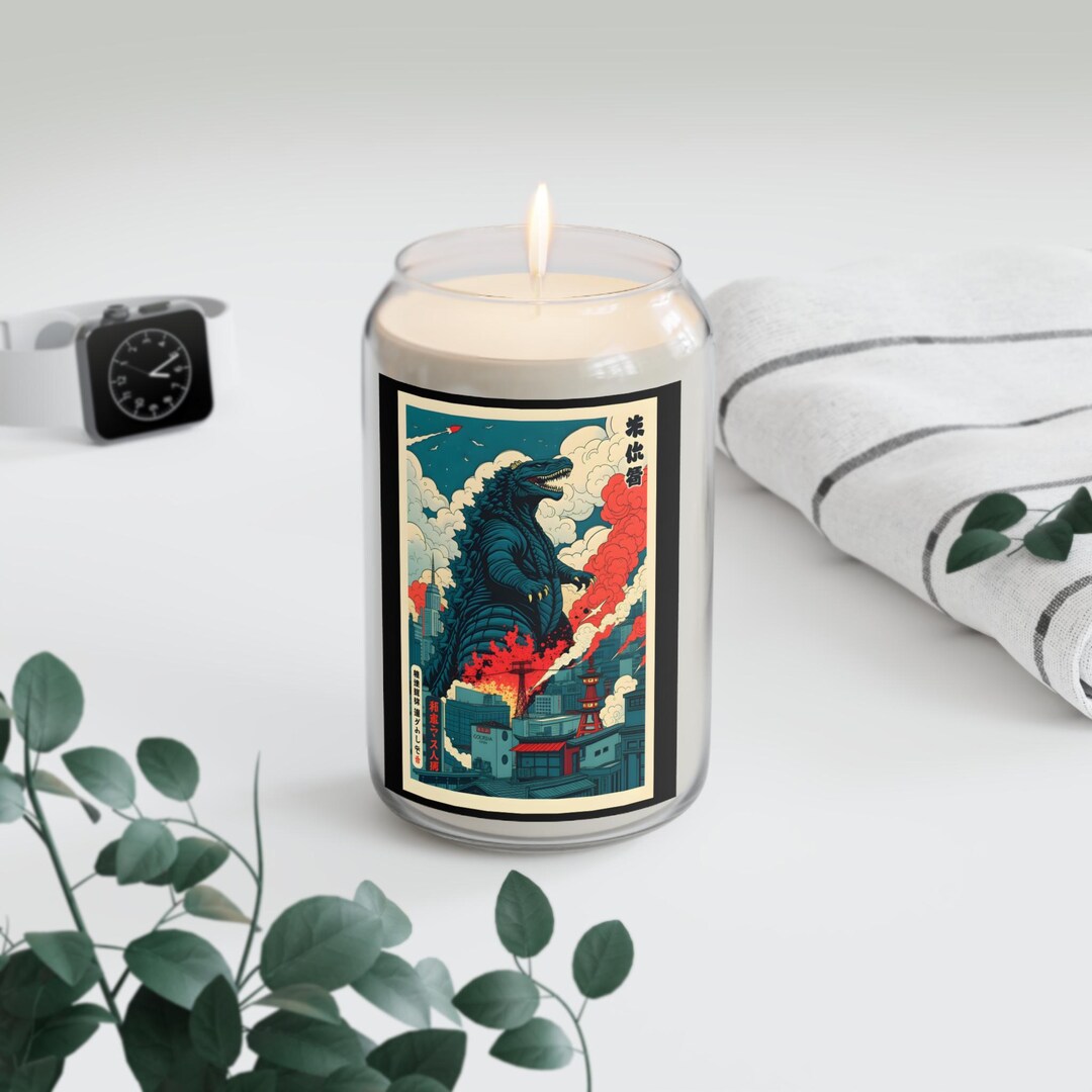 Retro Godzilla Kaiju City Rampage Candle Soy Wax - Etsy
