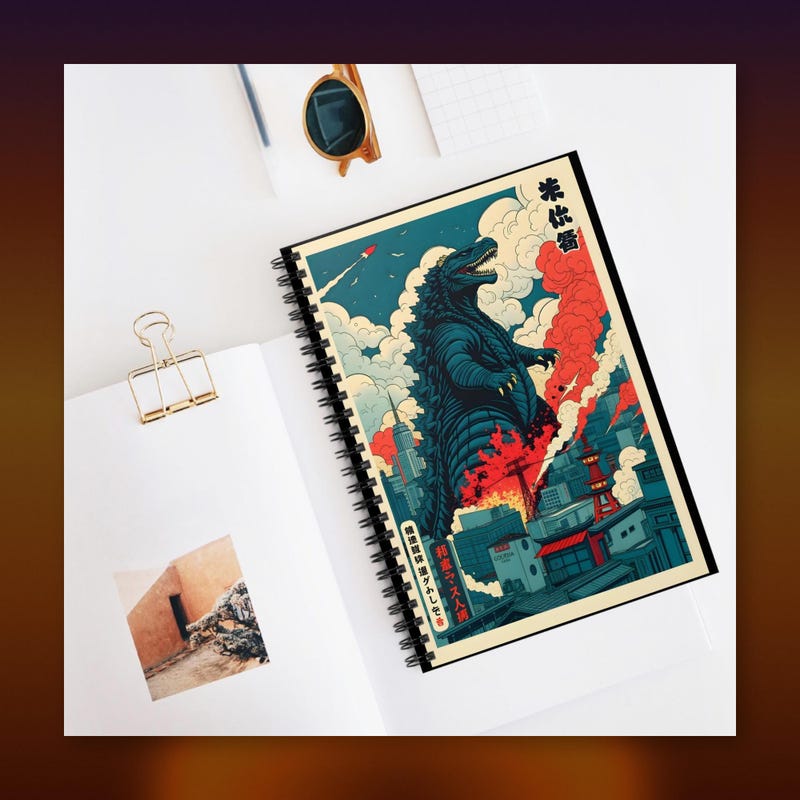 Godzilla Notebooks - Etsy
