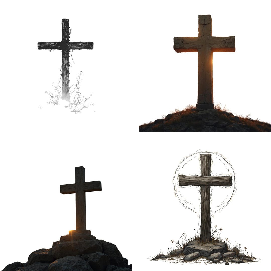 Imágenes prediseñadas de cruces PNG para Pascua, cruces cristianas ...