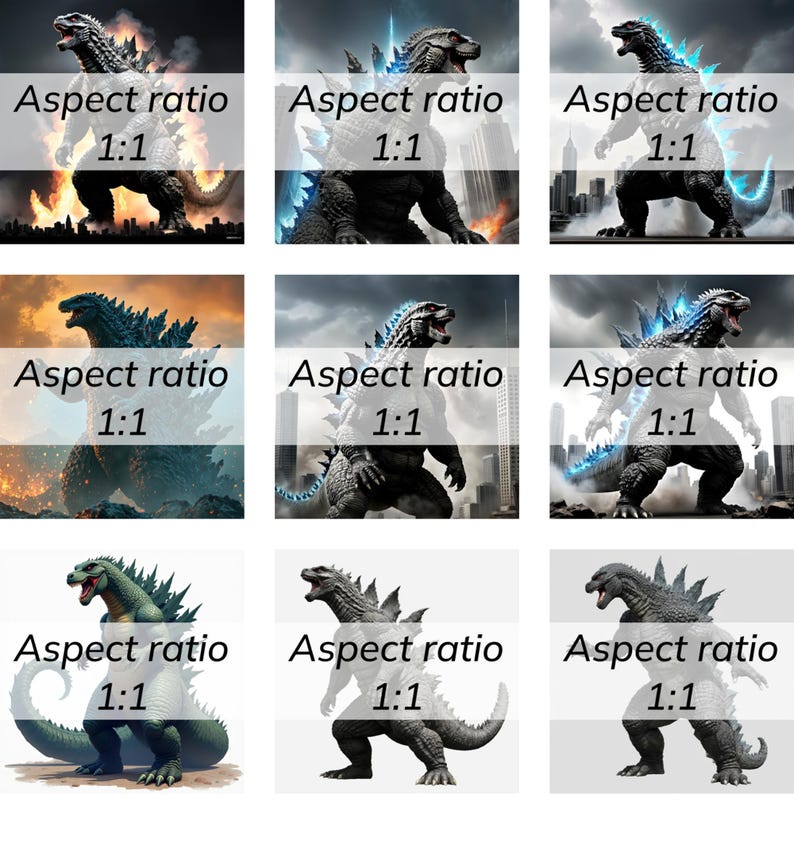 Godzilla Monster Illustrations: Epic PNG Clipart Collection (digital ...