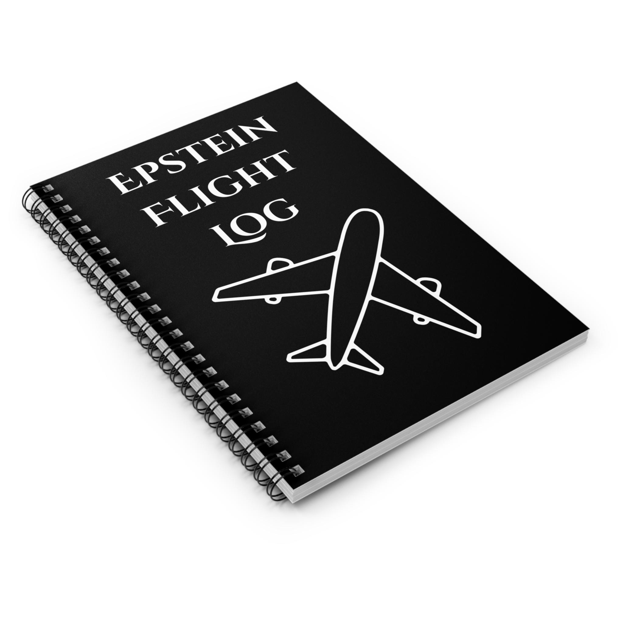 Epstein Flight Log Notebook - Ruled Line, Funny Journal, Planner, Note ...