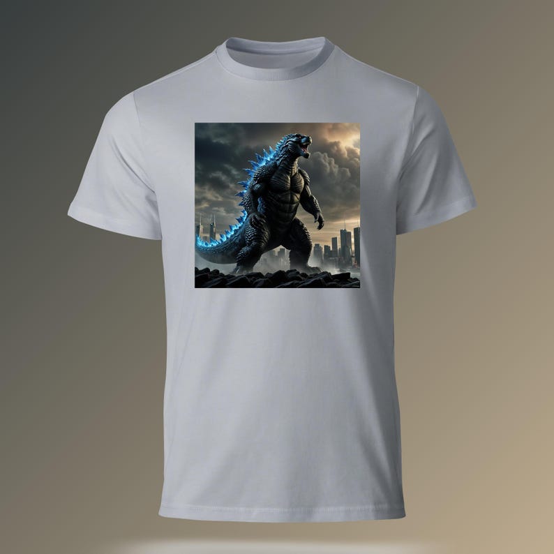 Fierce Godzilla Monster Creature in City Skyline at Dusk - Clipart for ...