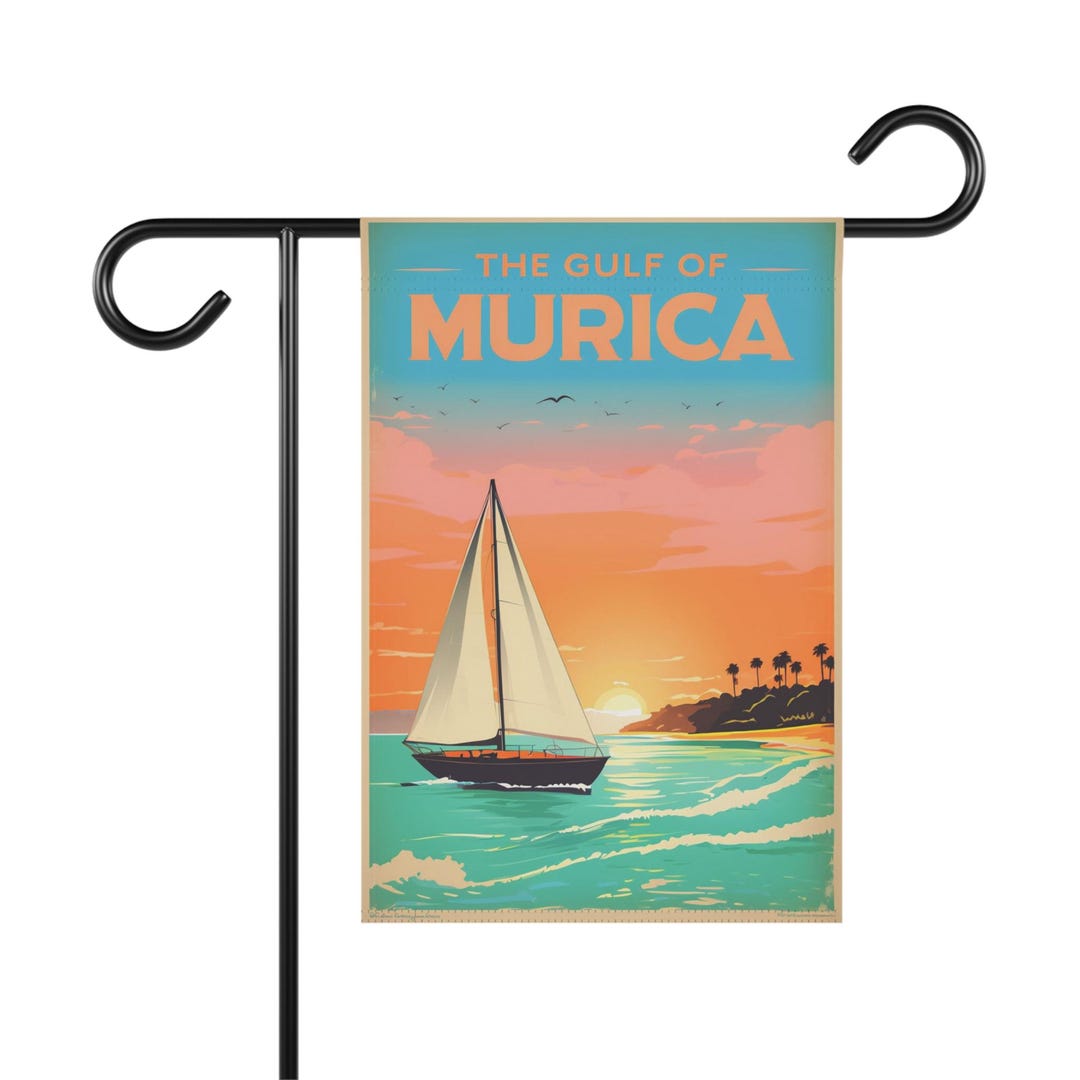Gulf or Murica Beach-themed Garden Banner, Summer Home Decor, Coastal ...