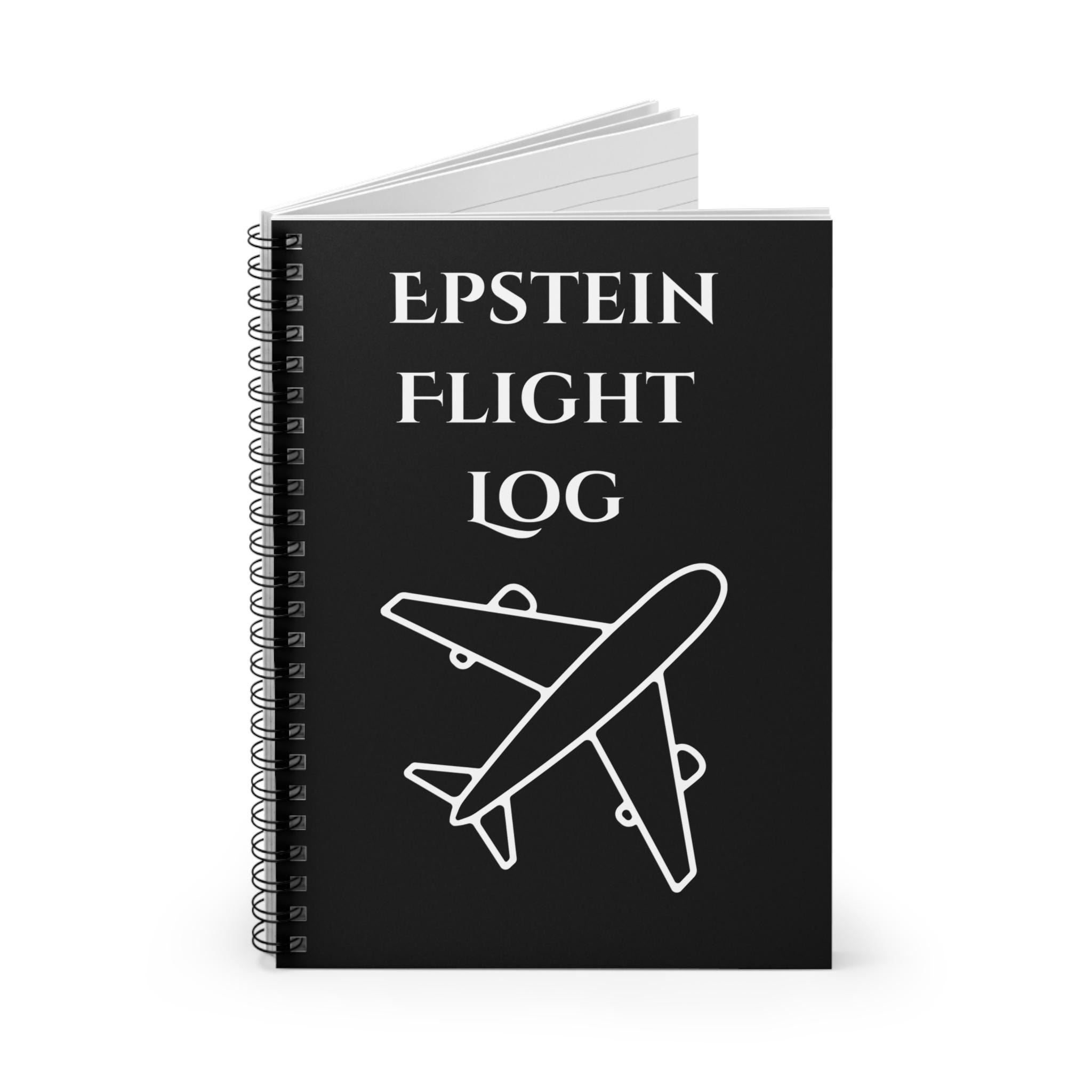 Epstein Flight Log Notebook - Ruled Line, Funny Journal, Planner, Note ...