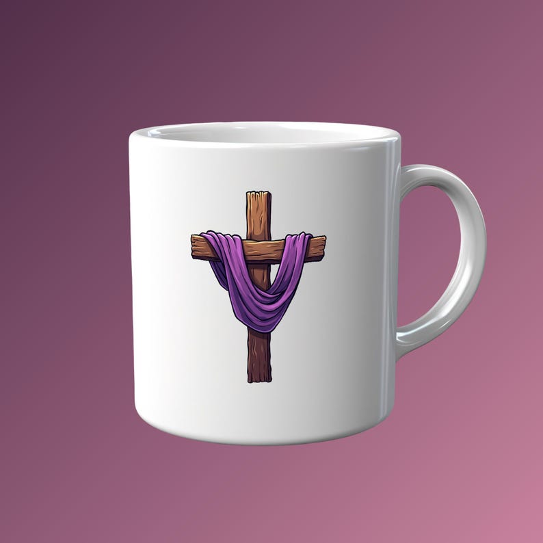 Purple Draped Cross PNG Clipart | Christian Easter Art | Religious ...