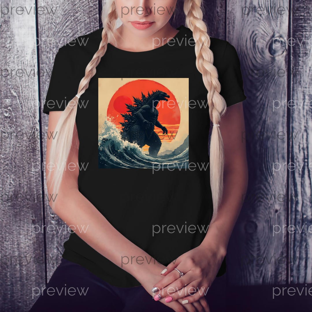 Godzilla PNG - Epic Monster Digital Art Download With Vibrant Sunset ...