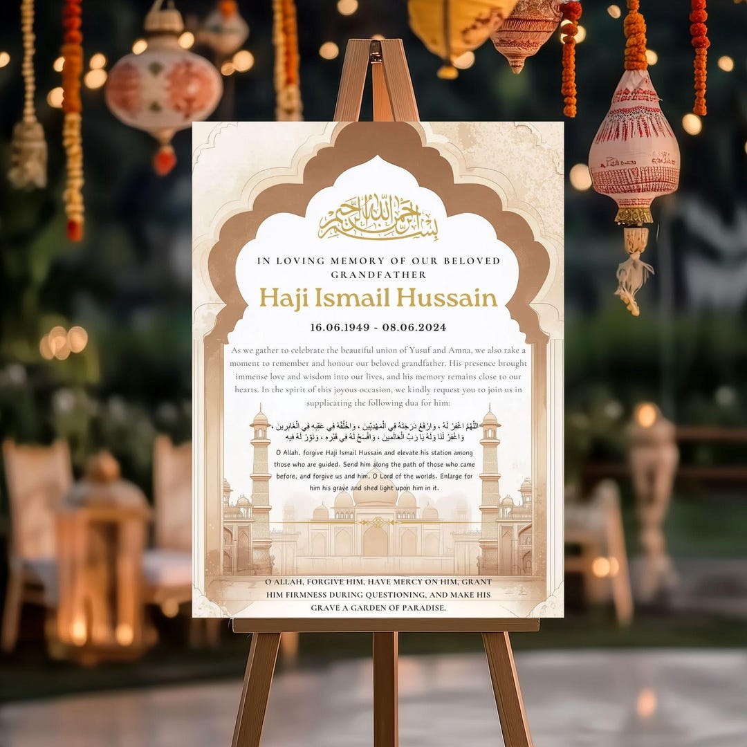 Personalised in Memory of Sign, Printable in Loving Memory Sign for ...