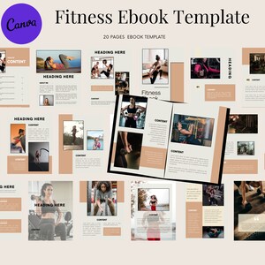 Fitness Ebook Template |workout Canva Template |fitness Ebook for ...