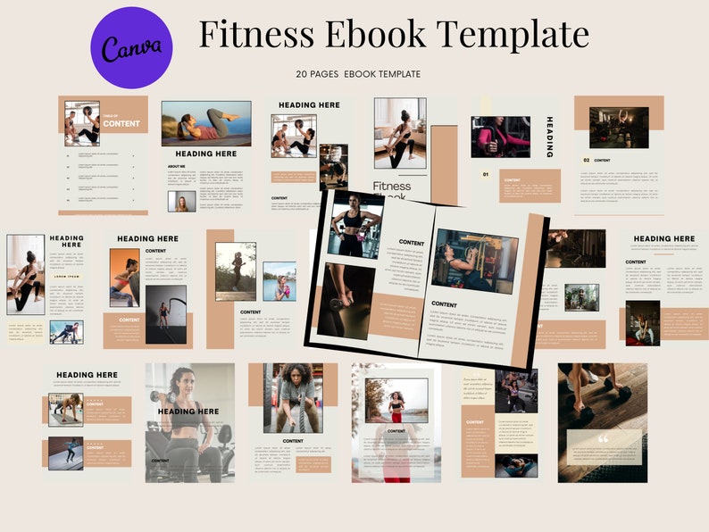 Fitness Ebook Template |workout Canva Template |fitness Ebook for ...