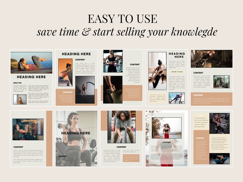 Fitness Ebook Template |workout Canva Template |fitness Ebook for ...