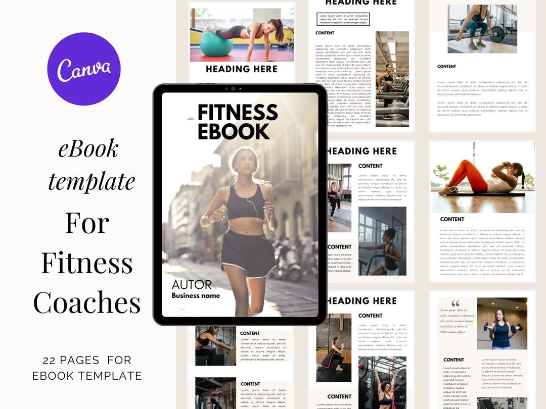 Fitness Ebook Template |workout Canva Template |fitness Ebook for ...