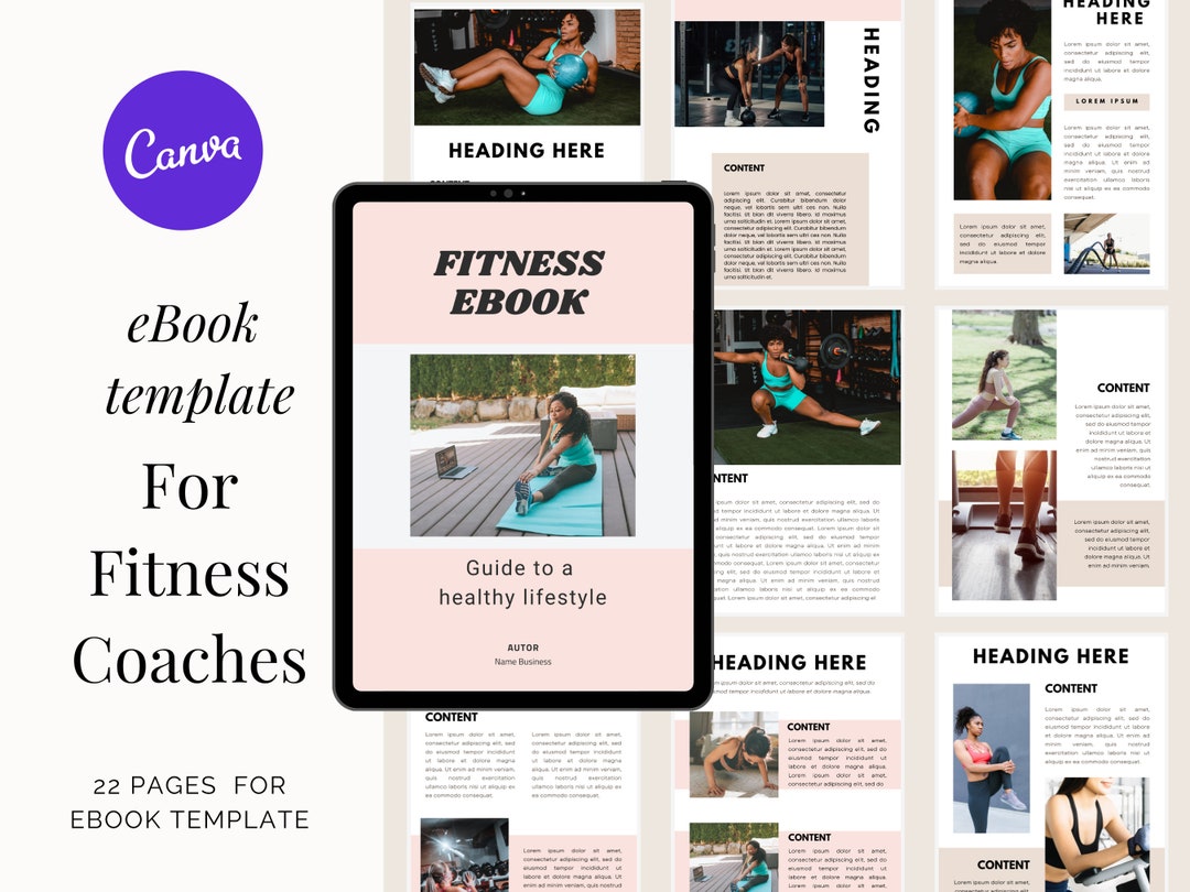 Fitness Ebook Template workout Canva Template fitness Ebook for Health ...