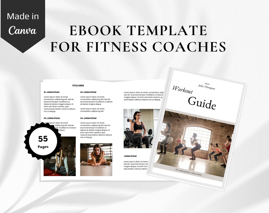 Fitness Ebook Template workout Canva Template fitness Ebook for Health ...