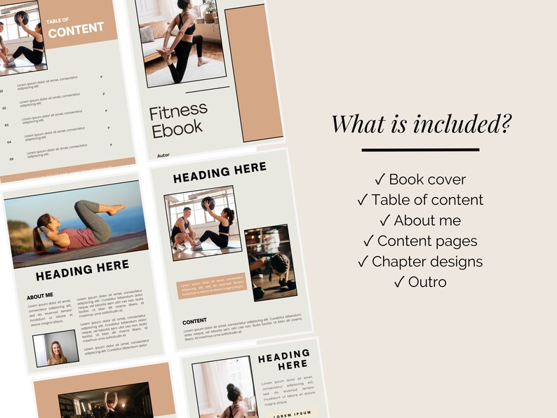 Fitness Ebook Template |workout Canva Template |fitness Ebook for ...