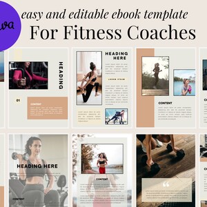 Fitness Ebook Template |workout Canva Template |fitness Ebook for ...