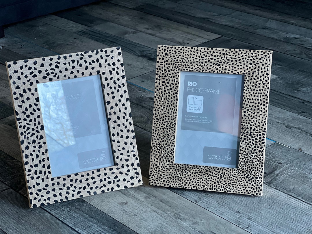 Small Animal Print Custom Painted Photo Frame - Etsy