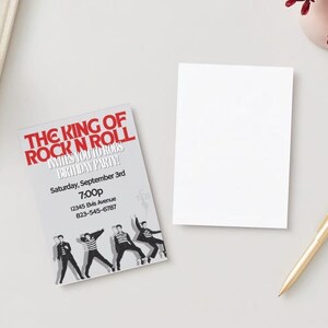 Elvis Presley Birthday Invitation Template - Etsy