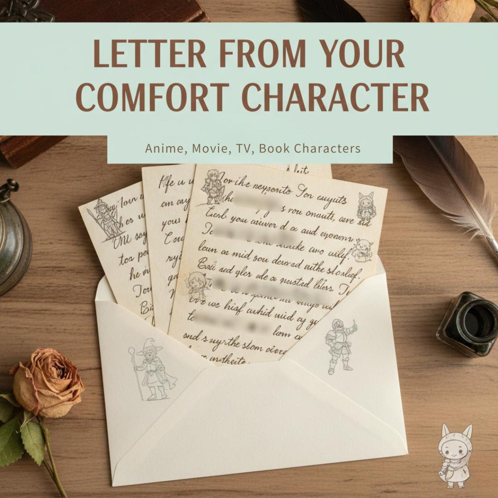 Letter From Your Comfort Character, Personalized Penpal Letters, Book ...