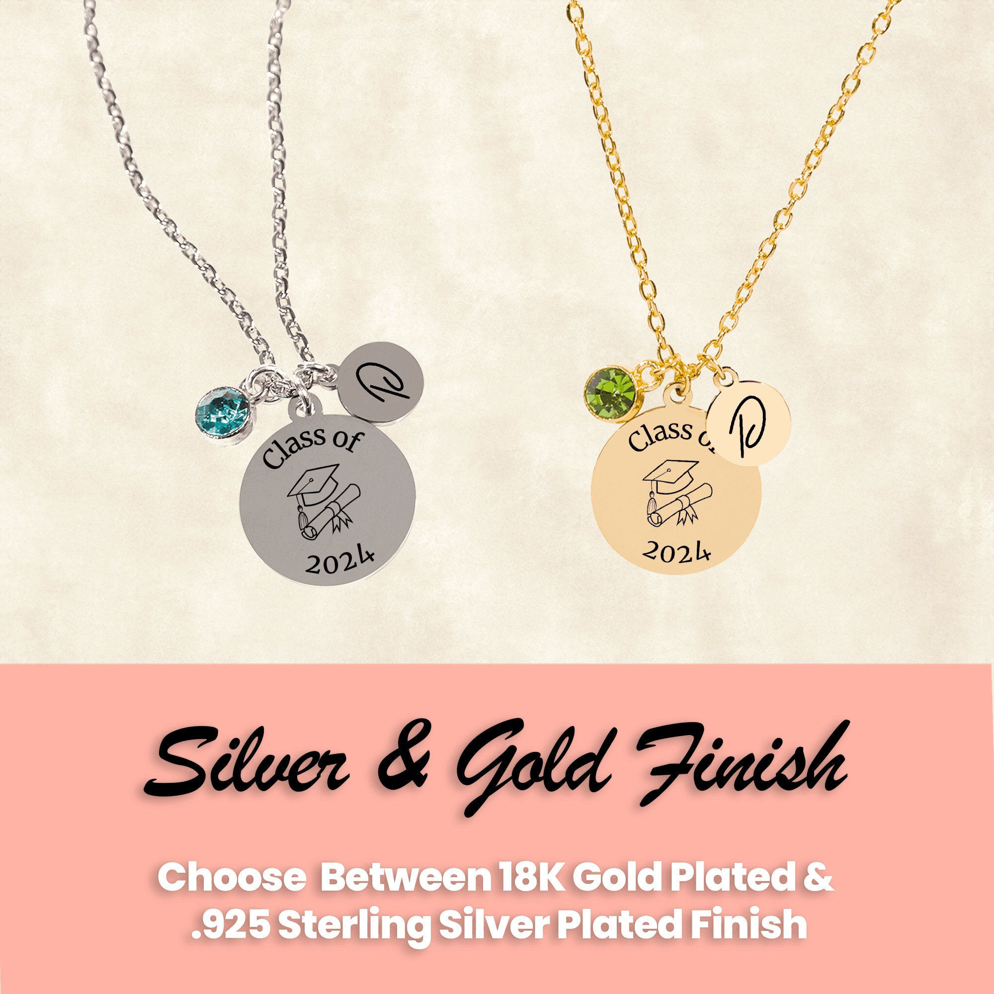 High School Graduation Gifts, Class of 2024 Graduation Necklace ...