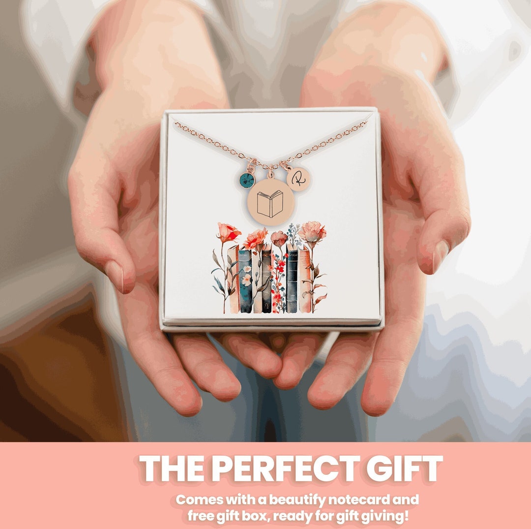 Book Lover Book Lover Necklace, Book Club Gift, Bookish Gifts, Reading ...