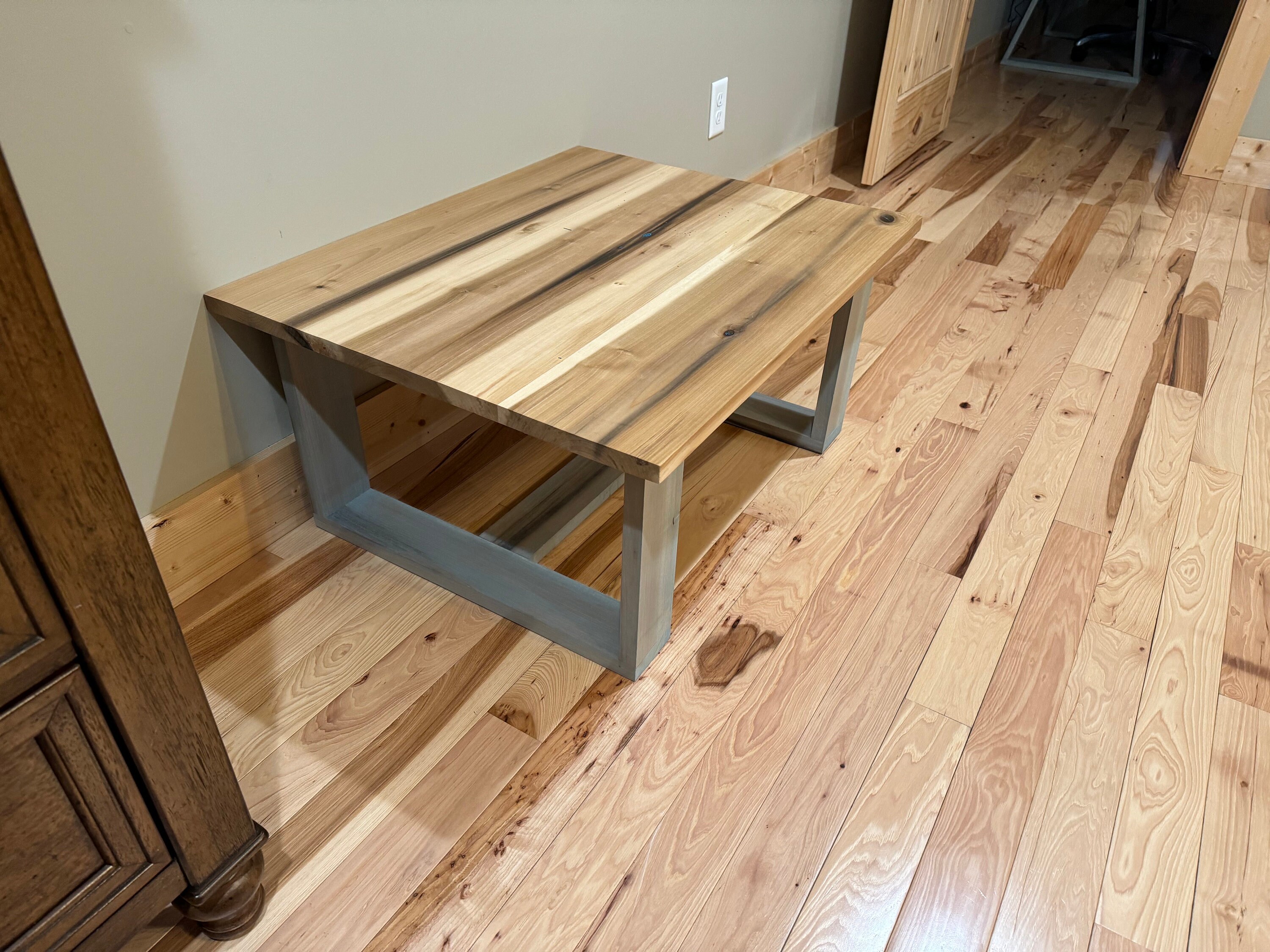 Rainbow Poplar/iron Stained Coffee Table - Etsy