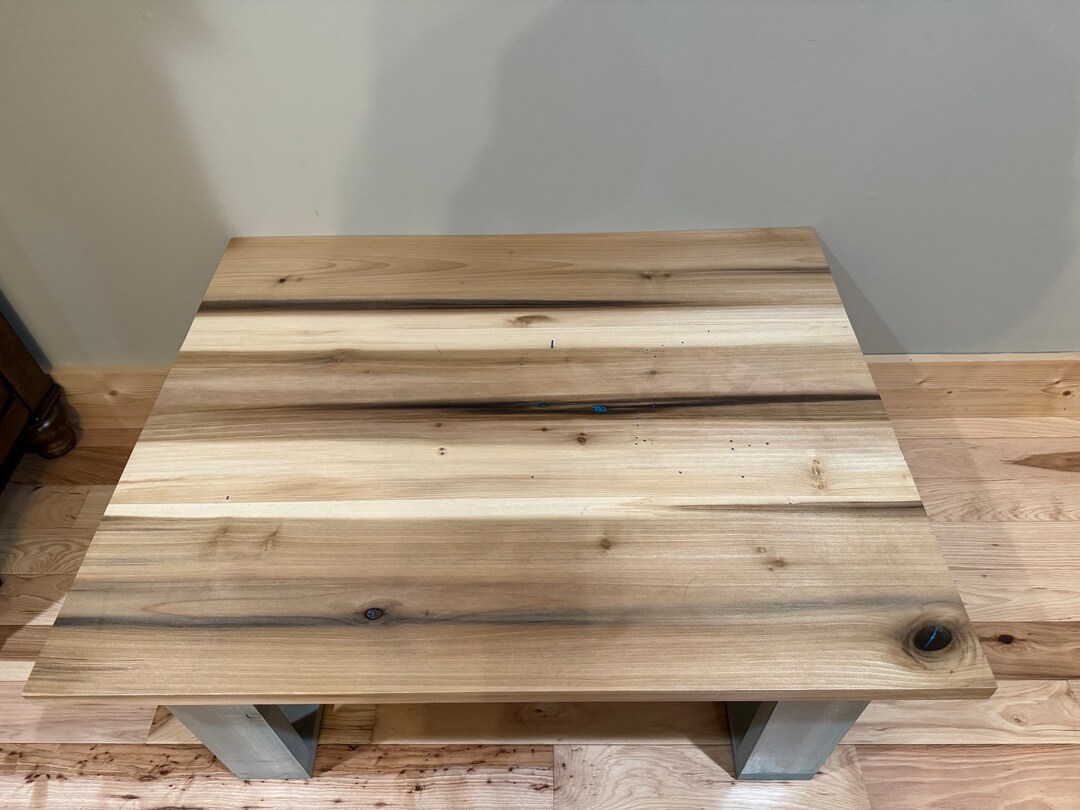 Rainbow Poplar/iron Stained Coffee Table - Etsy