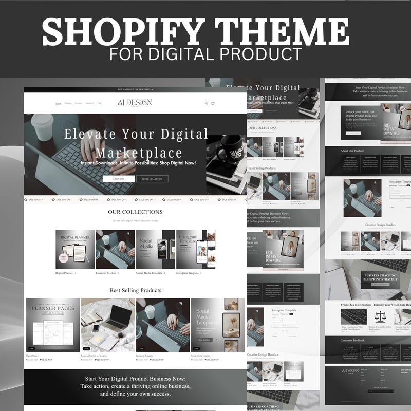 Shopify Website Templates - Etsy