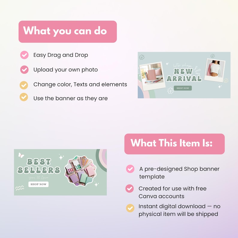 Pastel Green Shopify Banner Canva Template, Shopify Banners ...