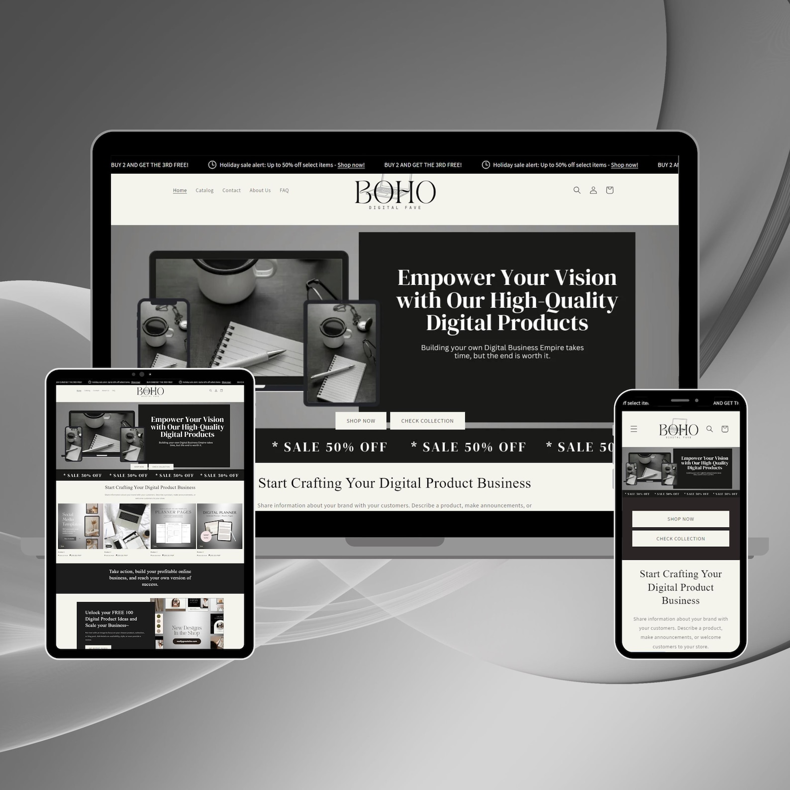 Shopify Theme Digital Products, Website Template for Digital Products ...