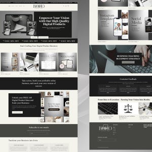 Shopify Theme Digital Products, Website Template for Digital Products ...