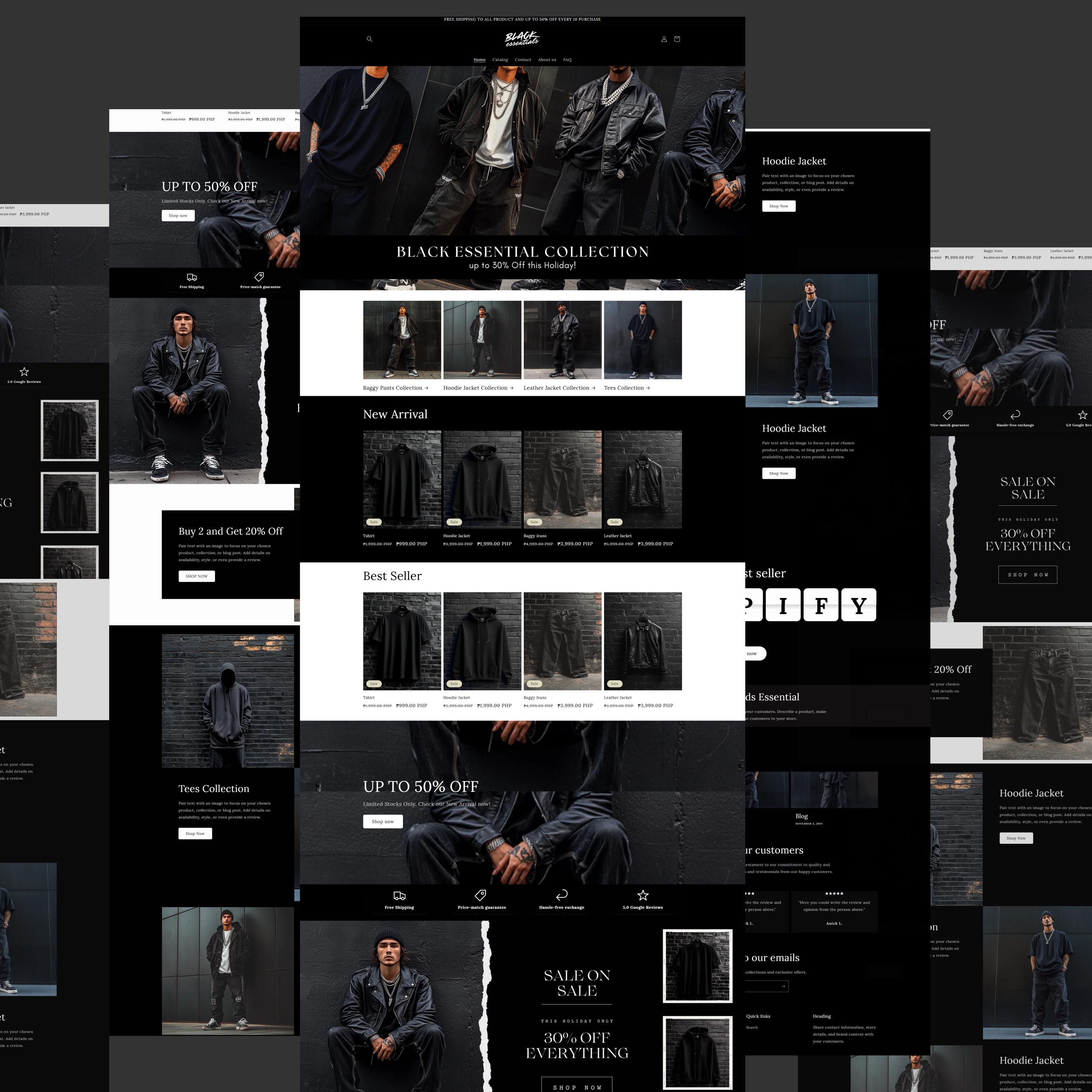 Shopify Theme Clothing, Shopify Website for Boutique, Black Shopify ...