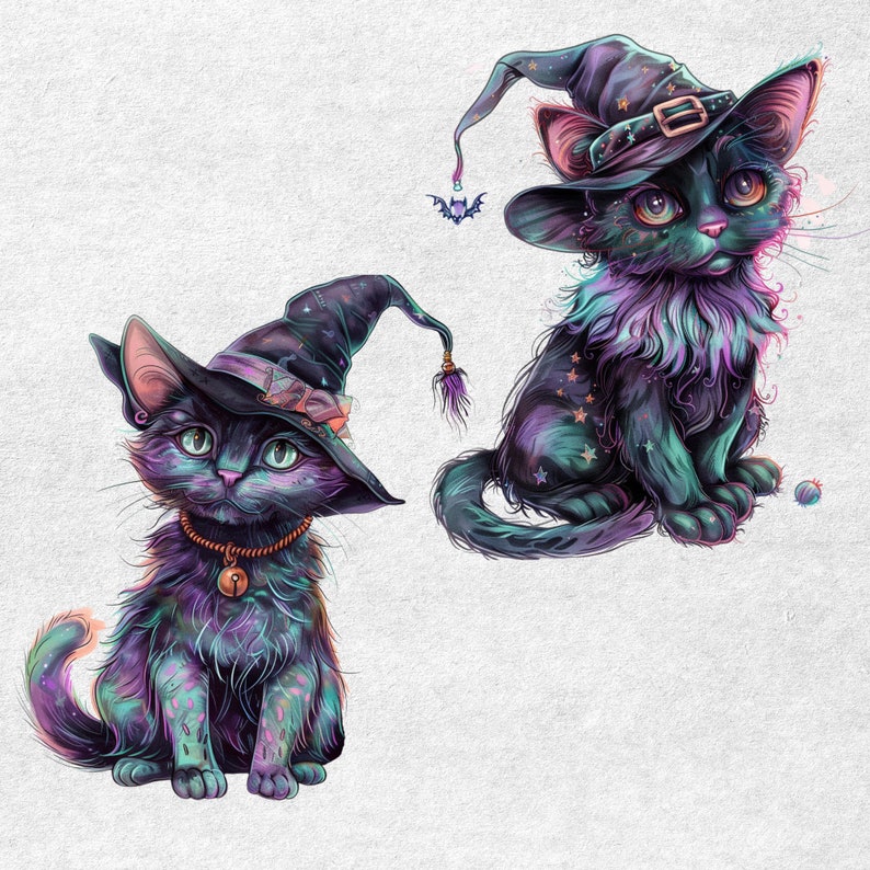 Halloween PNG, Cat Clipart Bundle, Halloween Clipart Bundle, Spooky ...