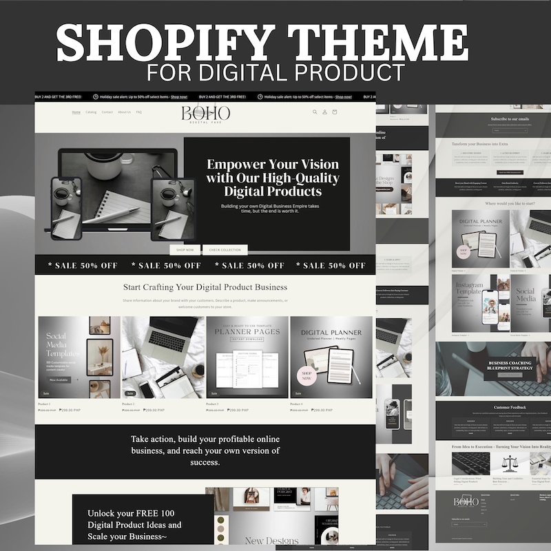 Shopify Website Templates - Etsy