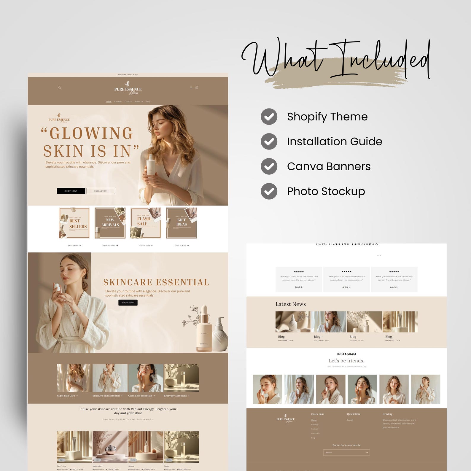 Shopify Theme Beauty, Shopify Website for Beauty Skincare, Cosmetics ...