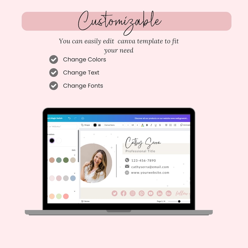 Minimalist Email Signature Template, Small Business Email Design, Email ...