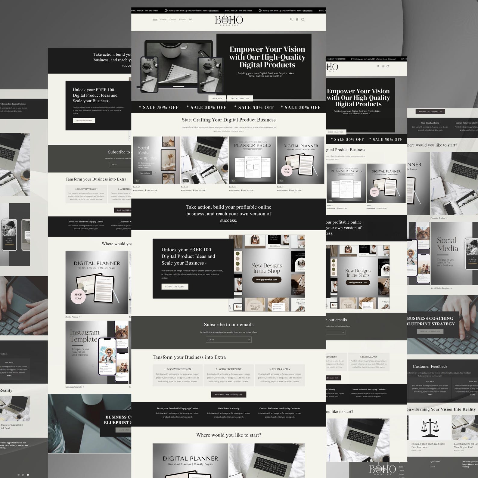 Shopify Theme Digital Products, Website Template for Digital Products ...