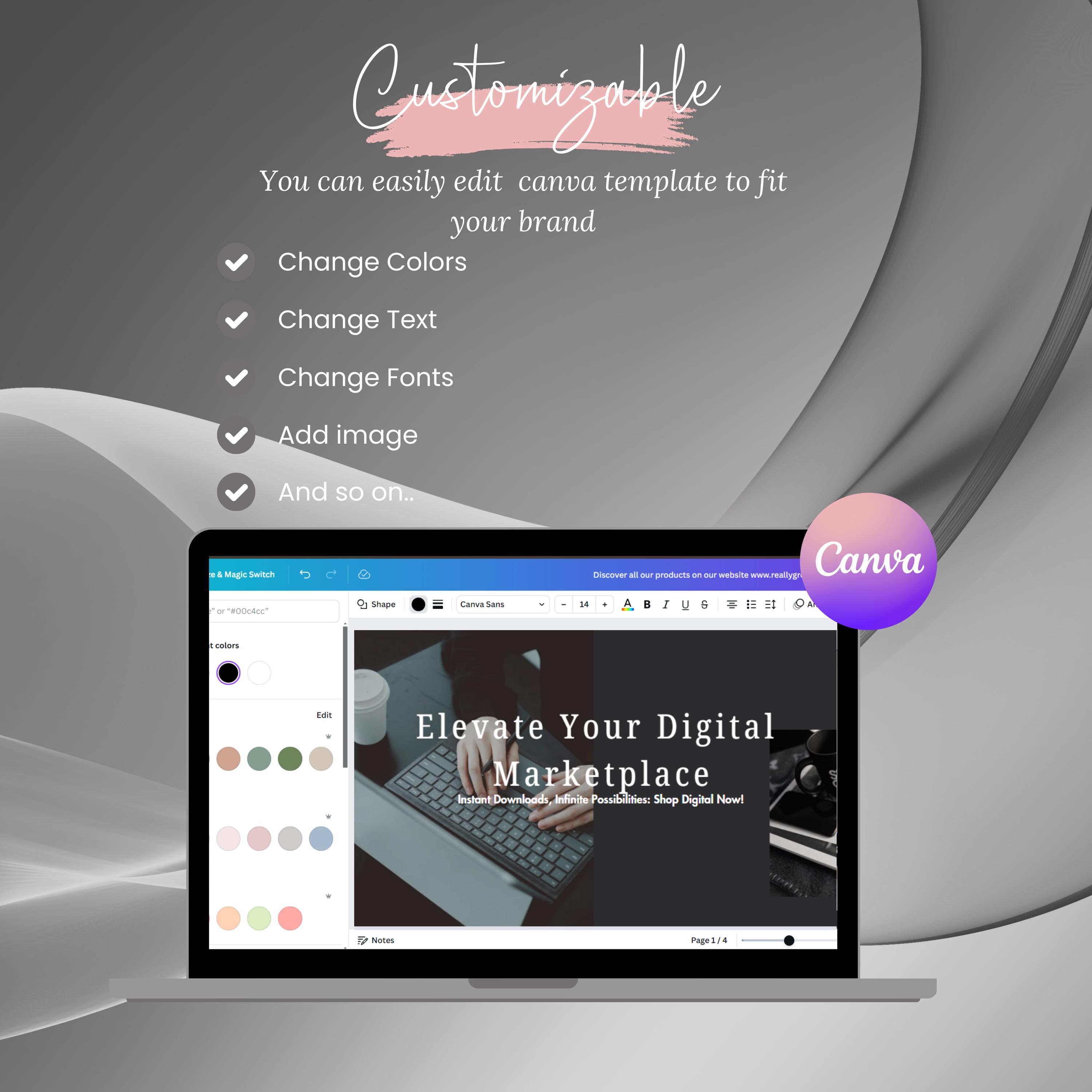 Shopify Theme for Digital Products, Shopify Template, Black Shopify ...