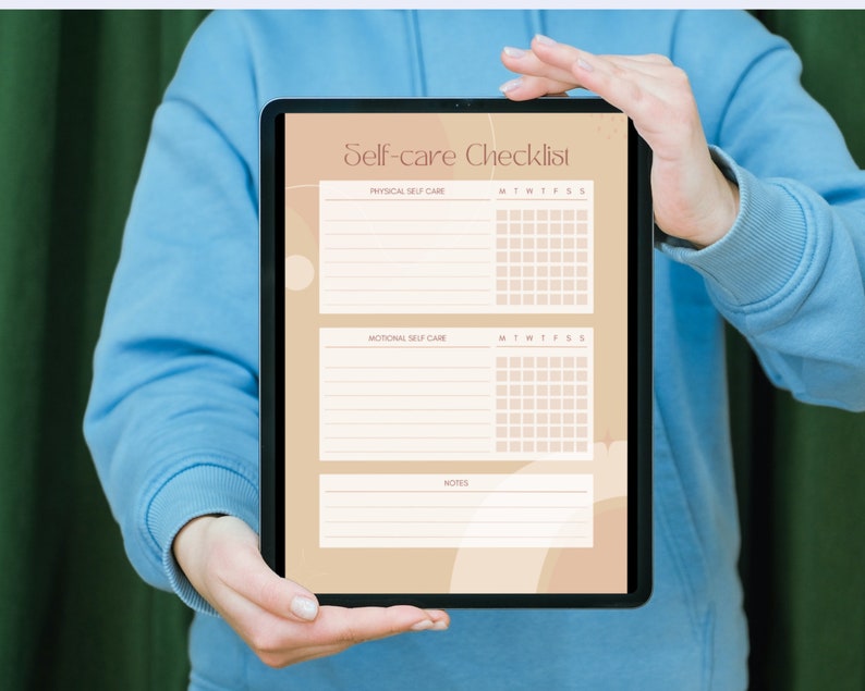 Neutral Abstract Aesthetic Mental Health Checklist, Self-care Tool ...