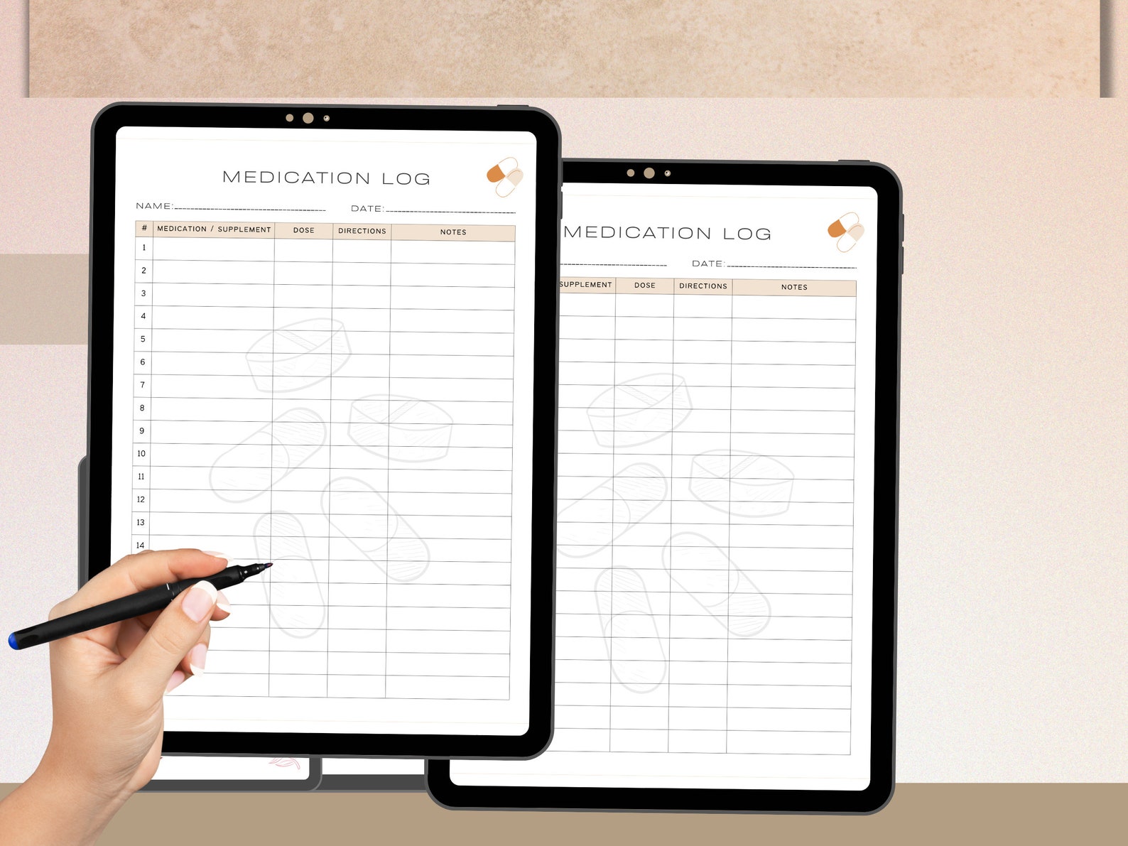 Simple Medication Log Sheet Planner, Doctor Appointment Log, Medical ...