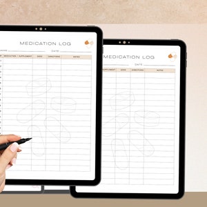 Simple Medication Log Sheet Planner, Doctor Appointment Log, Medical ...