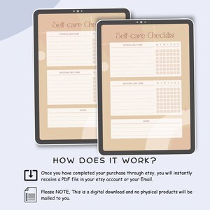 Neutral Abstract Aesthetic Mental Health Checklist, Self-care Tool ...