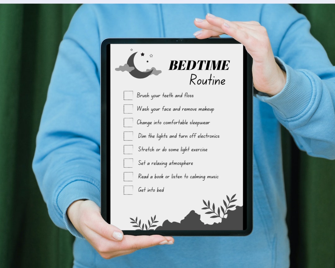 Bedtime Routine Checklist, Daily Routine Organizer, Printable Chart ...