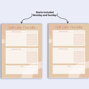 Neutral Abstract Aesthetic Mental Health Checklist, Self-care Tool ...