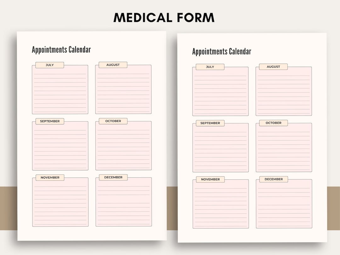 Doctor Visits Tracker Printable Template, Doctor Appointment Log ...